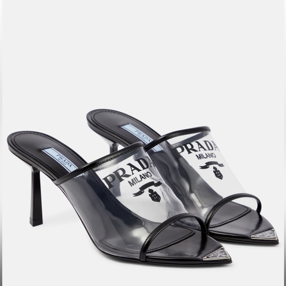 Prada | Shoes | Brand New Prada Pvc Logo Mule 375 | Poshmark